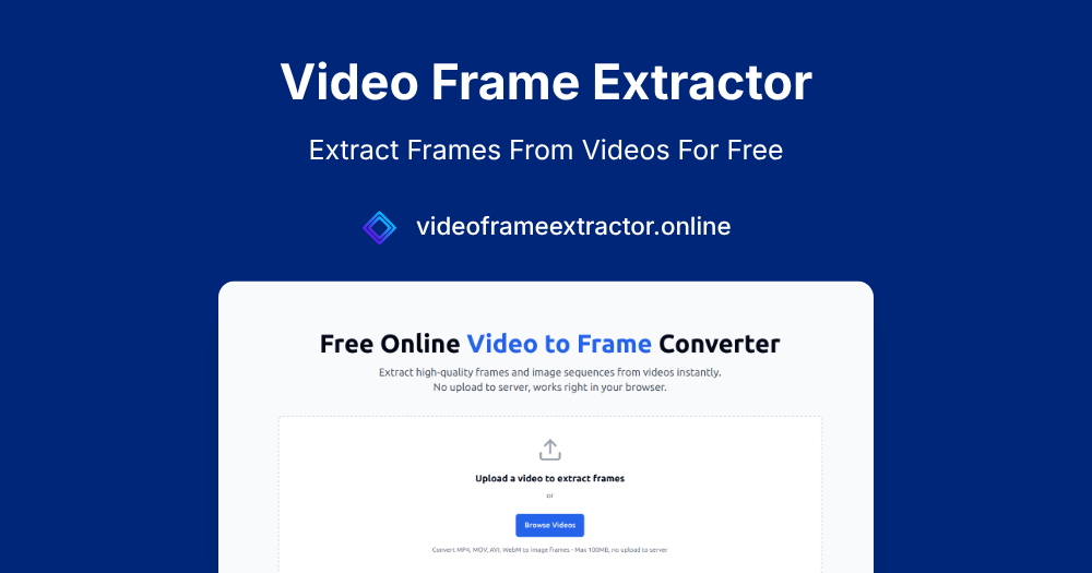 Video Frame Extractor | Extract Frames From Videos Online | Free Tool